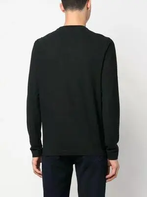 ZANONE Long-sleeved Cotton T-shirt - Black