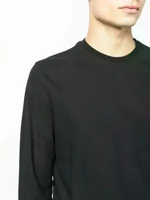 ZANONE Long-sleeved Cotton T-shirt - Black