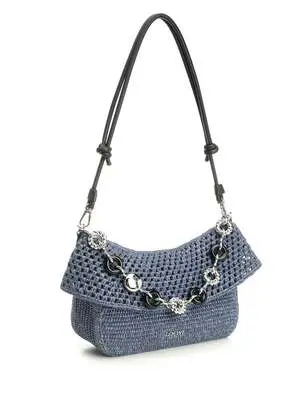 Loewe Ola Medium Raffia Bag - Blue