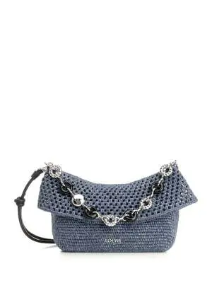 Loewe Ola Medium Raffia Bag - Blue