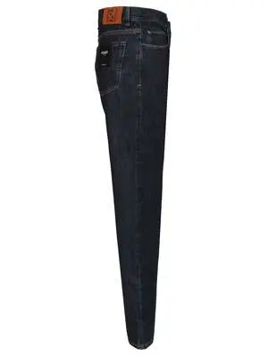 Fendi Long Cotton Jeans - Blue