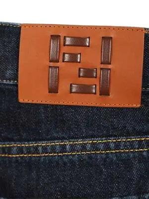 Fendi Long Cotton Jeans - Blue