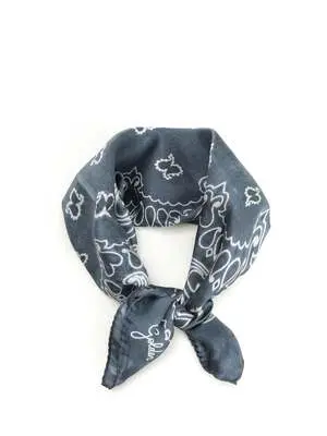 GOLDEN GOOSE Paisley Pattern Silk Bandana - Blue