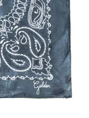 GOLDEN GOOSE Paisley Pattern Silk Bandana