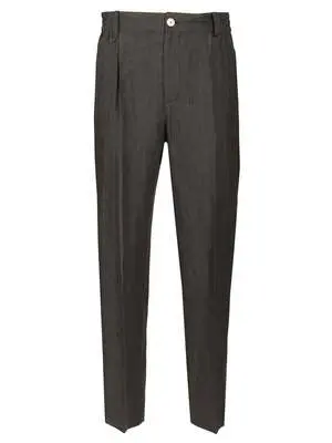 Jacquemus Croisière Linen Trousers - Gray