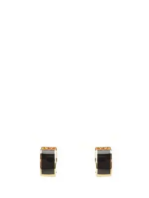 TOTÊME TOTEME Signature Enamel Hoop Earrings