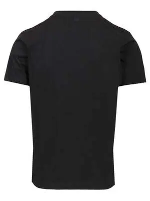 AMI Paris De Coeur" Embroidered Cotton T-shirt - Black