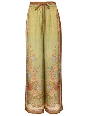 Zimmermann Indra Printed Silk Trousers - Multicolor