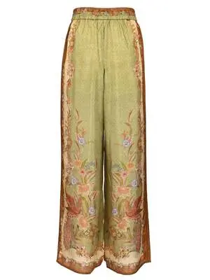 Zimmermann Indra Printed Silk Trousers