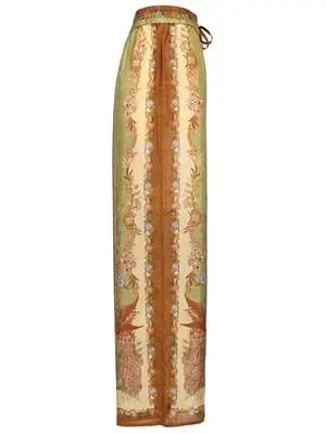 Zimmermann Indra Printed Silk Trousers