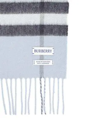 Burberry Cashmere Check Scarf - Blue