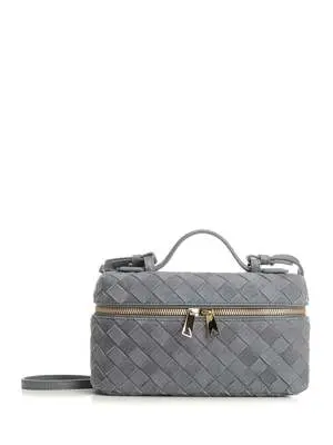 Bottega Veneta Vanity Case Bang Bang Woven Lamb Skin - Blue