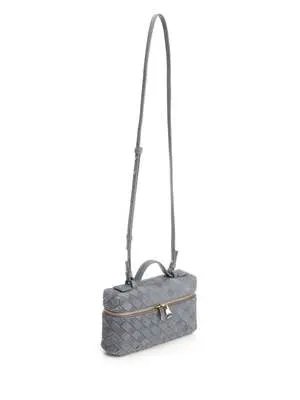 Bottega Veneta Vanity Case Bang Bang Woven Lamb Skin - Blue