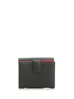 FERRAGAMO Gancini Compact Wallet - Black