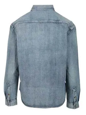 Saint Laurent Cassandre Denim Shirt - Blue