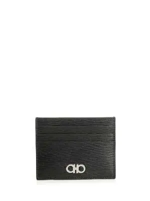 FERRAGAMO Gancini Credit Card Holder - Black
