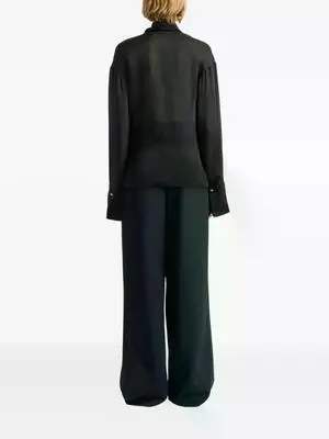 Balmain Silk Shirt With Tie Collar