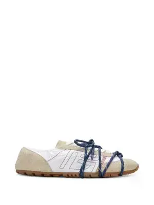 Balmain Racer 45 Trainers In Nylon And Suede - Neutrals
