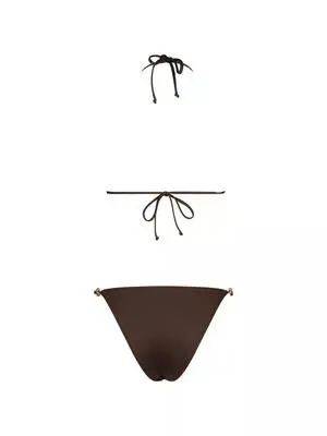 Anjuna Embellished Triangle Bikini - Brown