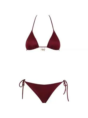 MC2 SAINT BARTH Charm-embellished Bikini - Red