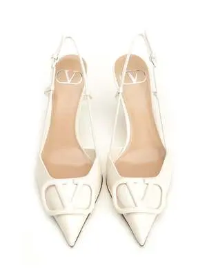 Valentino Garavani V Logo Signature Slingback Pumps