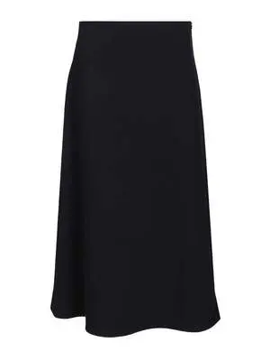 Marni Longuette Skirt In Virgin Wool Crepe - Blue
