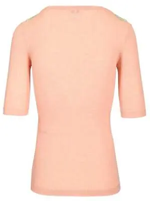 Chloé Wool Rib Knit & Guipure Lace Sweater
