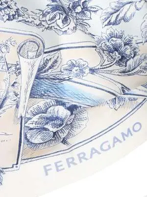 FERRAGAMO Silk Foulard Top With Oriental Print