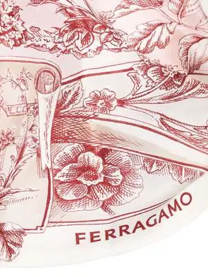 FERRAGAMO Silk Foulard Top With Ethnic Print - Multicolor