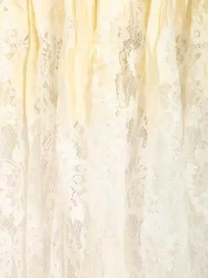 SELF-PORTRAIT Satin Lace Midi Skirt