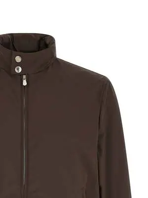 Brunello Cucinelli Water-repellent Zip-up Jacket With Removable Hood - Brown