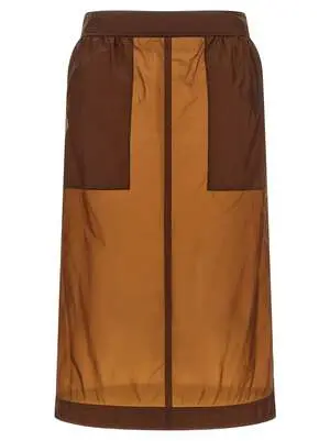 Saint Laurent Midi Skirt - Brown