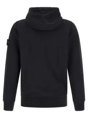 Stone Island 6100062 Garment-dyed Organic Cotton Hoodie - Black