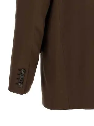 Saint Laurent Satin Blazer - Brown