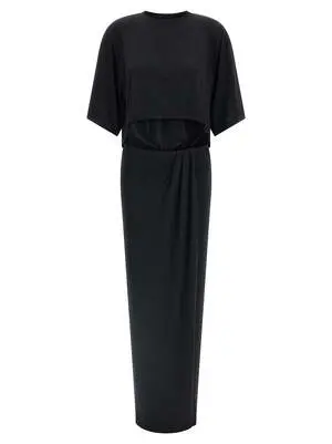 Andamane The Attico "anja" Long Dress - Black