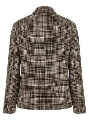 Brunello Cucinelli Double-breasted Checked Blazer