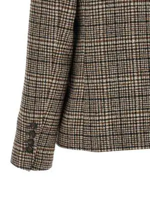 Brunello Cucinelli Double-breasted Checked Blazer