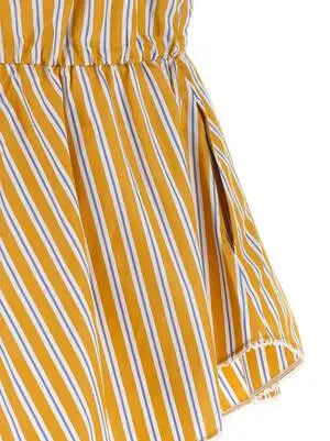 Andamane The Attico Celeste Striped Cotton Poplin Jumpsuit - Yellow