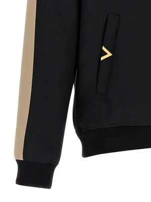 Valentino Garavani Vgold Tech Fabric Track Jacket - Black