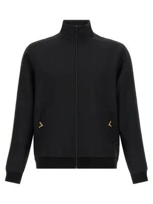 Valentino Garavani Vgold Tech Fabric Track Jacket - Black
