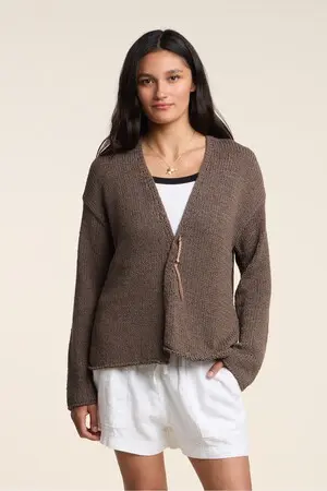 Velvet By Graham & Spencer Quinnly Open-front Cardigan - Green