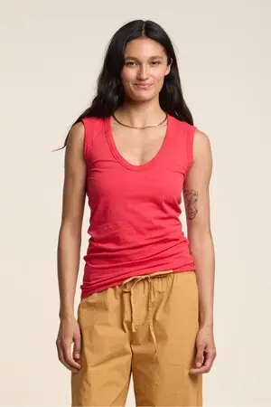Velvet By Graham & Spencer Estina Tank Top - Natural