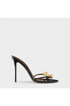 GIUSEPPE ZANOTTI Mariposa Mule 105 Leather Sandals - Black