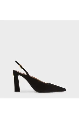 GIUSEPPE ZANOTTI Seal Slingback 90 Suede Pumps - Black