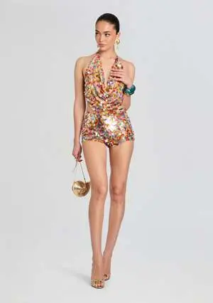 Retrofete Blanche Sequin Hot Pants