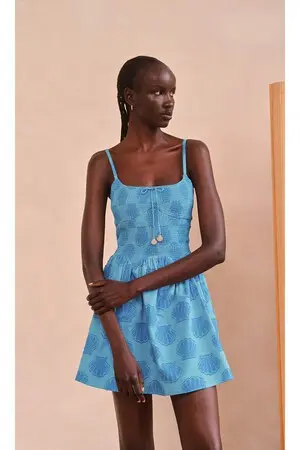 Saylor Lapis Dress - Natural