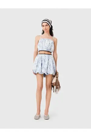Maje Printed Balloon-effect Skirt - Stripe