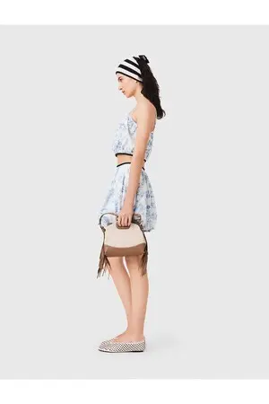 Maje Printed Balloon-effect Skirt - Stripe