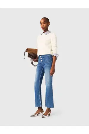 Maje Denim Jeans With Pockets - Blue
