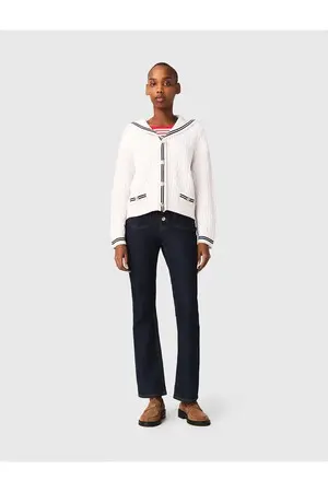 Maje Raw Denim Straight Leg Jeans - Blue